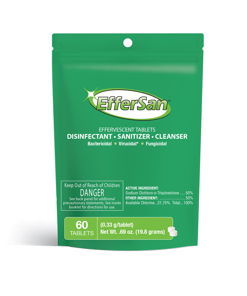 Sanitizing and Disinfecting Tablets | EfferSan Multi-Purpose Sanitizer ...